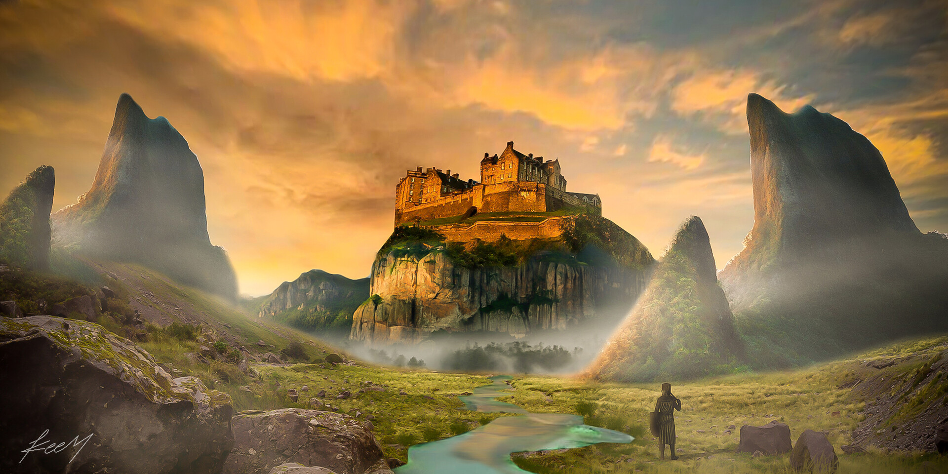 ArtStation - LANDSCAPE CASTLE CONCEPT ART