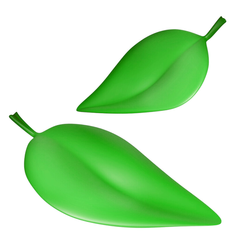 ArtStation - 3d model of leaves for web logo