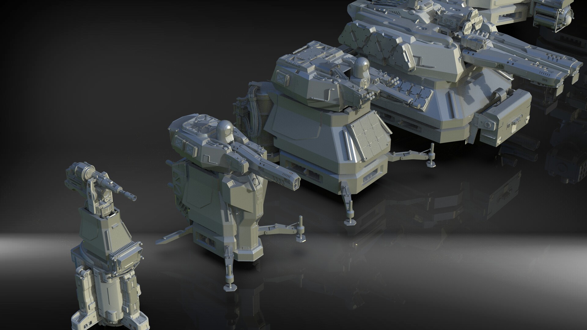 ArtStation - Turret Sketches