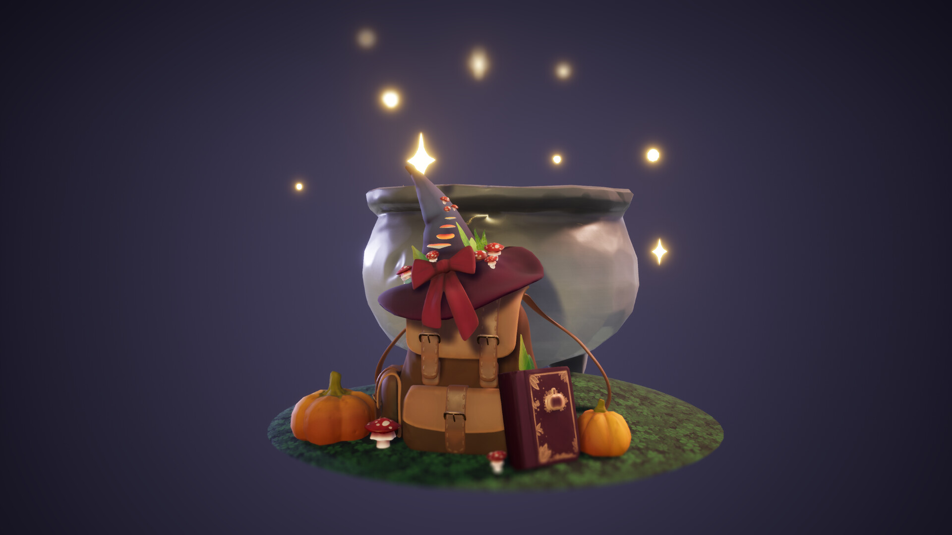 ArtStation - Stylized Witch's Cauldron.