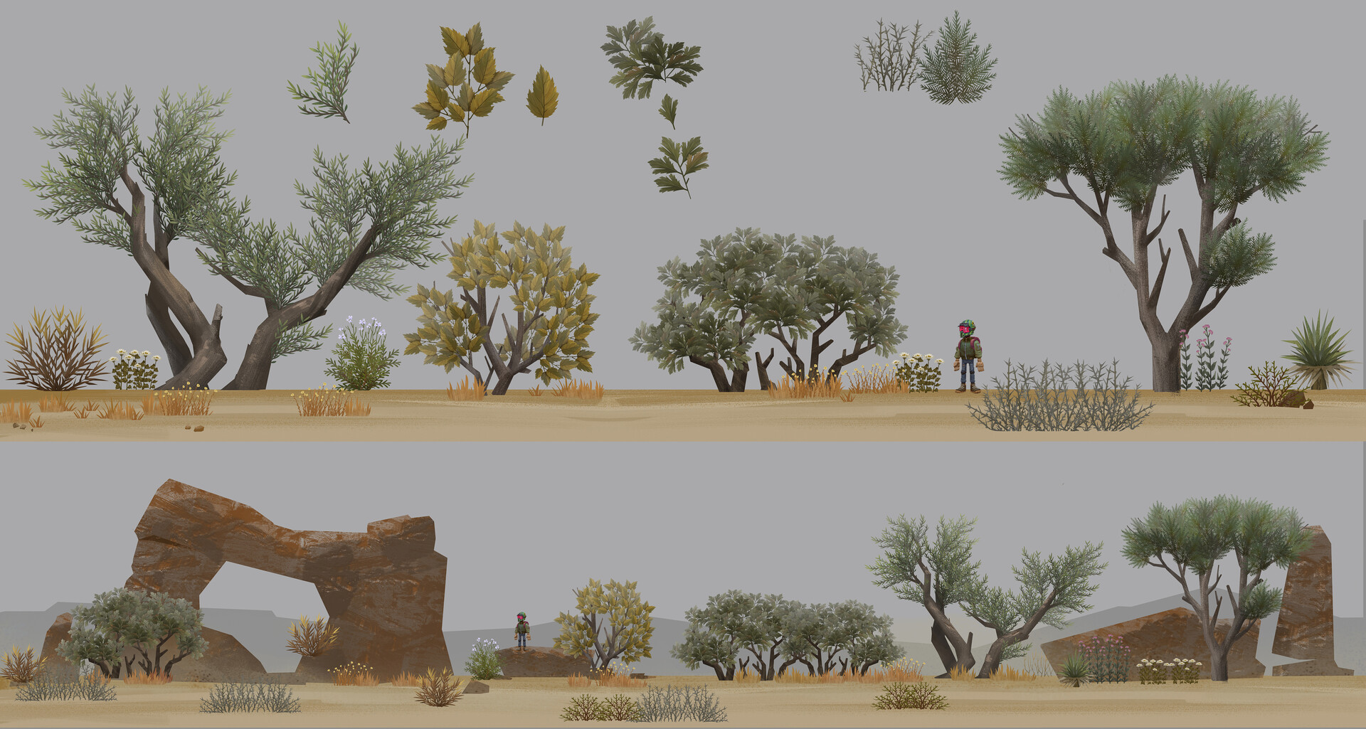 ArtStation - desert vegetation