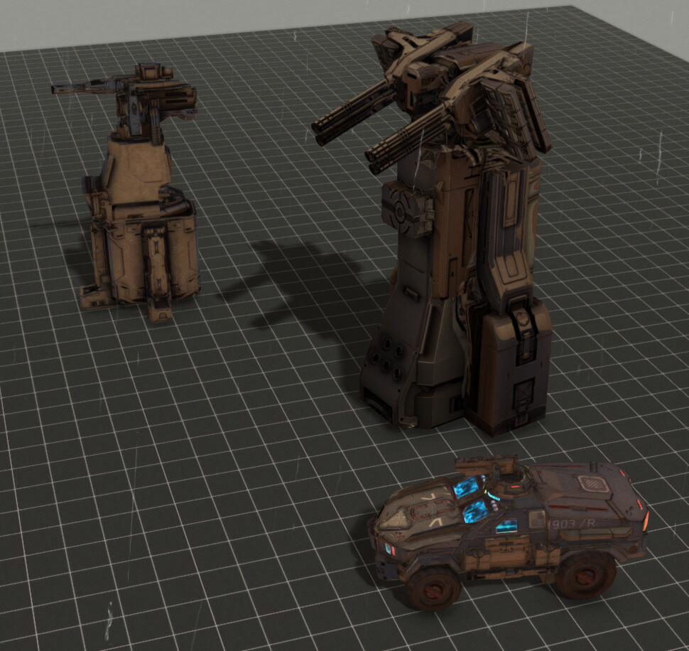 ArtStation - Game ready turrets