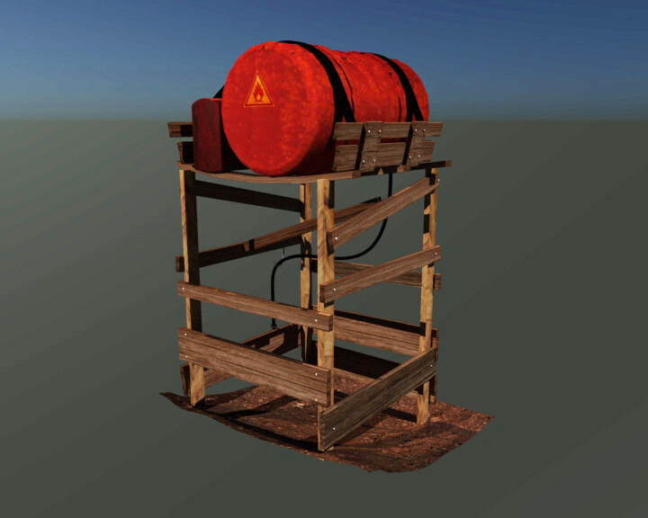 ArtStation - Low Poly fuel tank