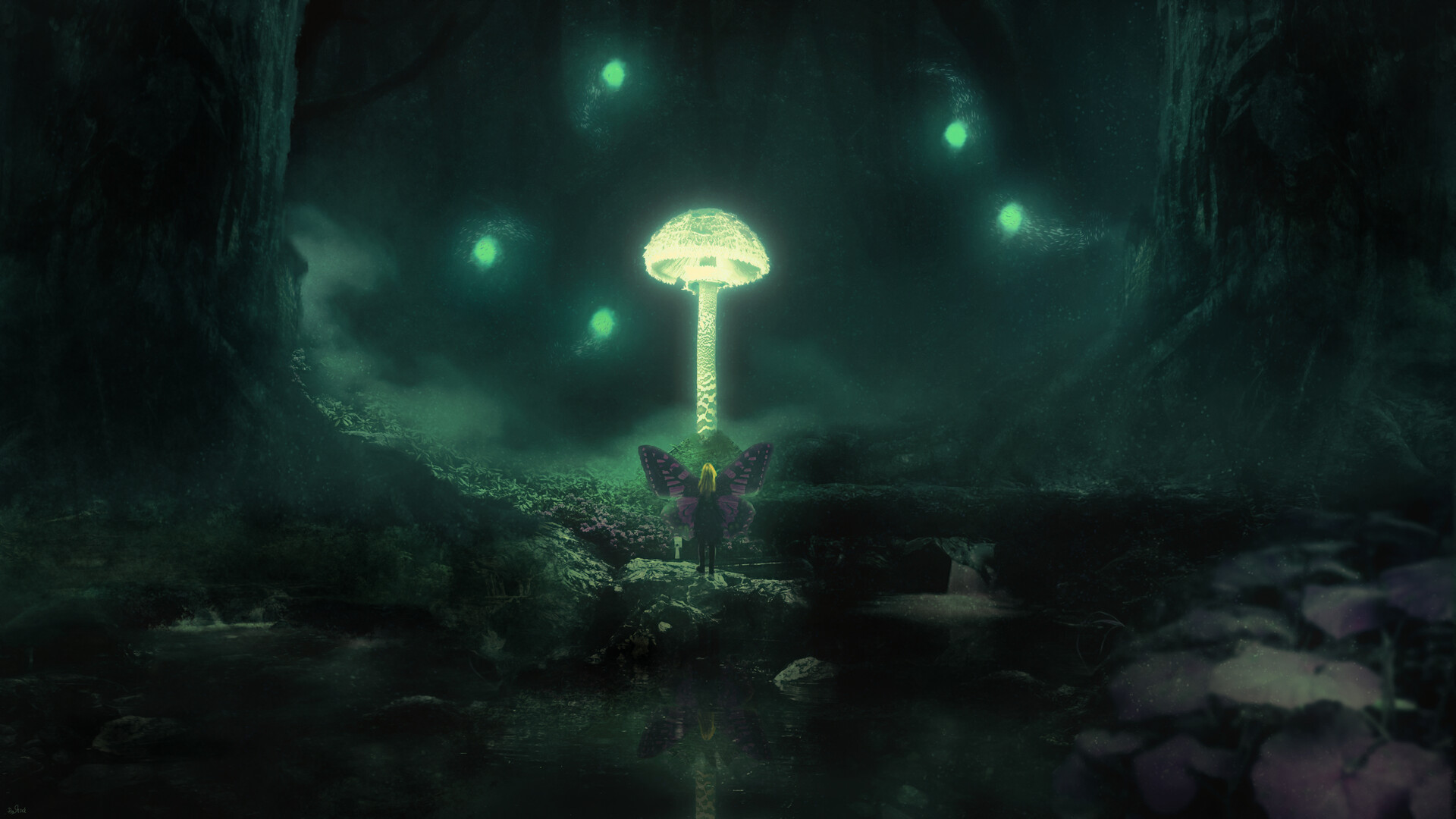 ArtStation - Fairy forest glow