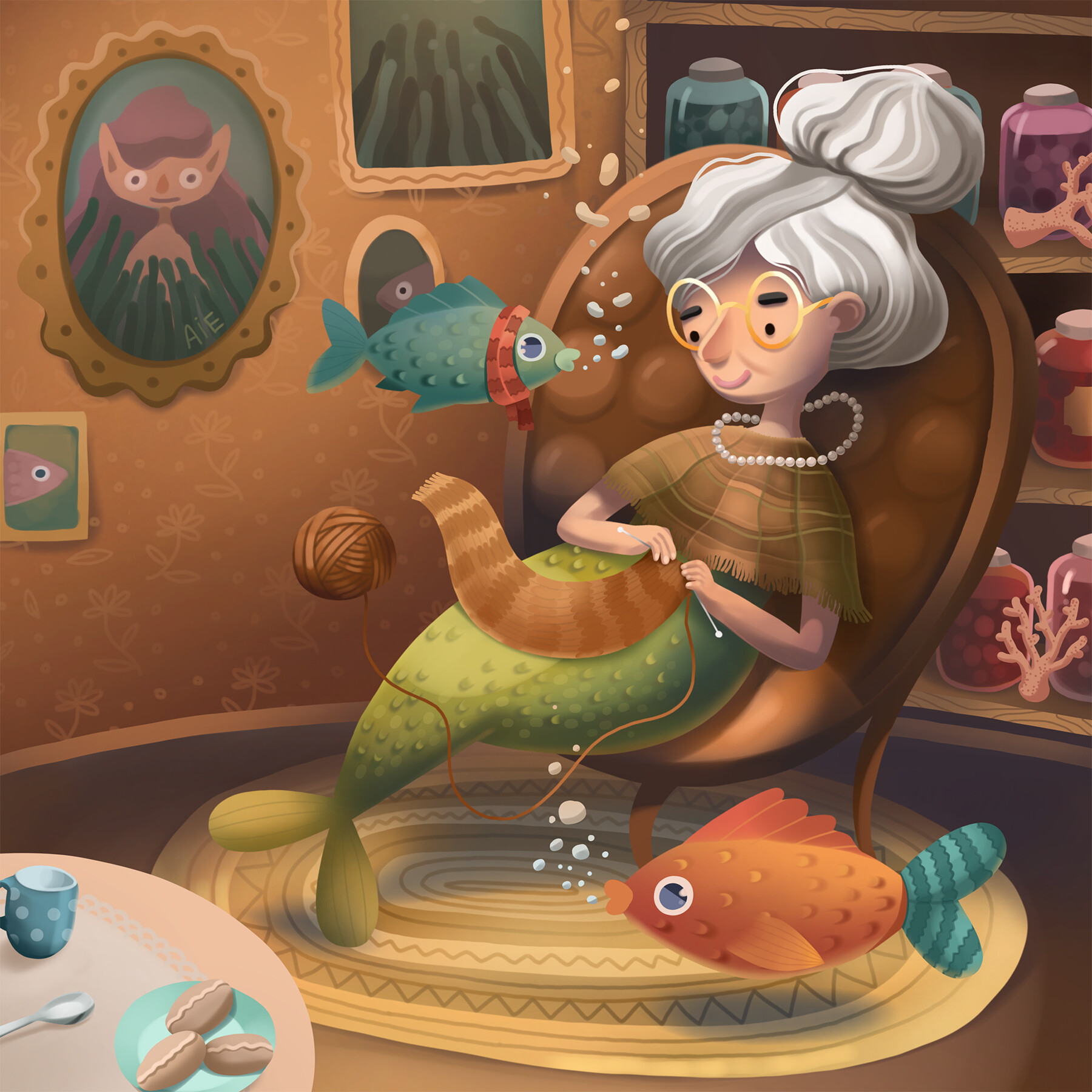 ArtStation - Mermaid granny