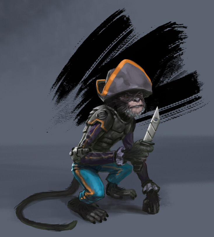 ArtStation - Mono navaja