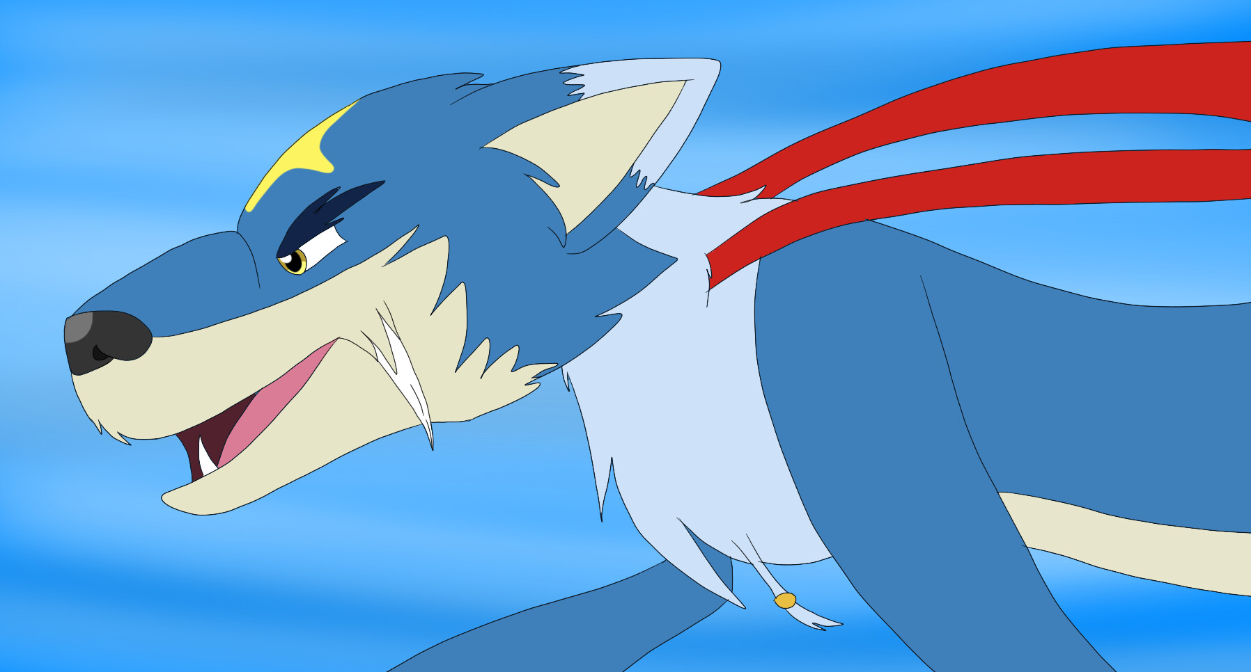 ArtStation - gaogamon running in The train