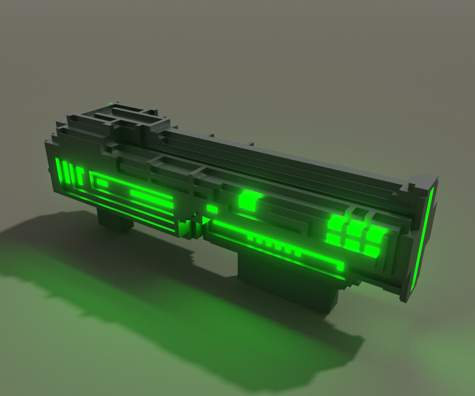 ArtStation - 3d voxel gun free