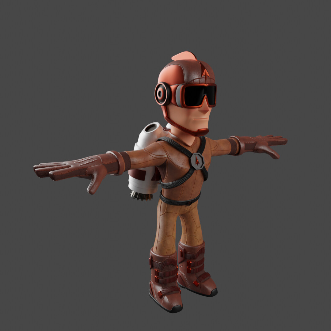 Alexandre Marcati - Jetpack Character - Modeling and Animation