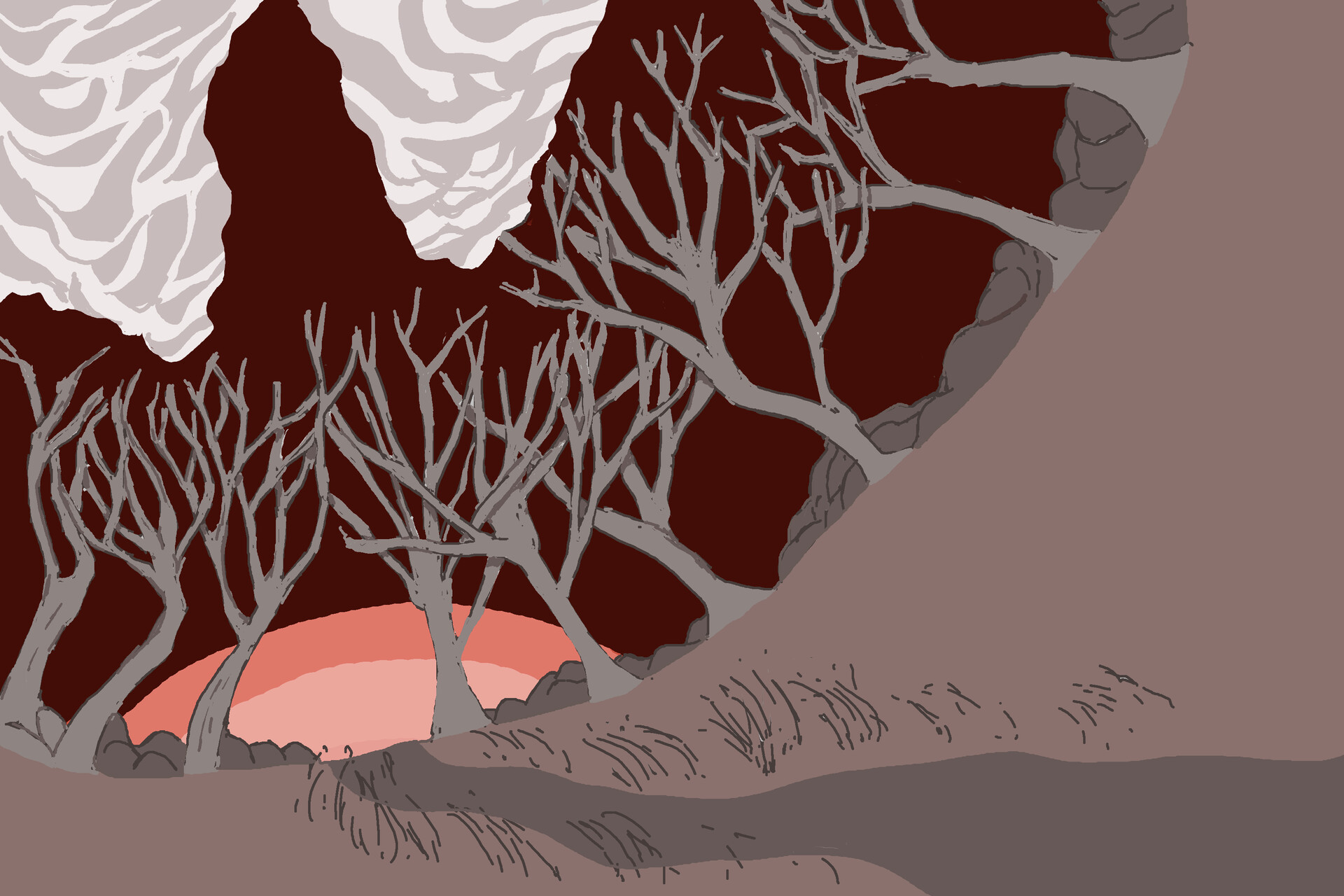 ArtStation - Composition 2d drawing sketch