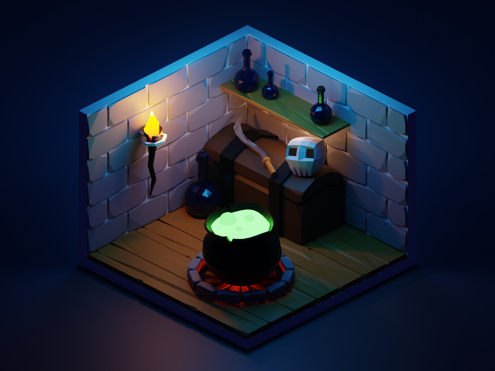 ArtStation - Witch's Crypt Low Poly