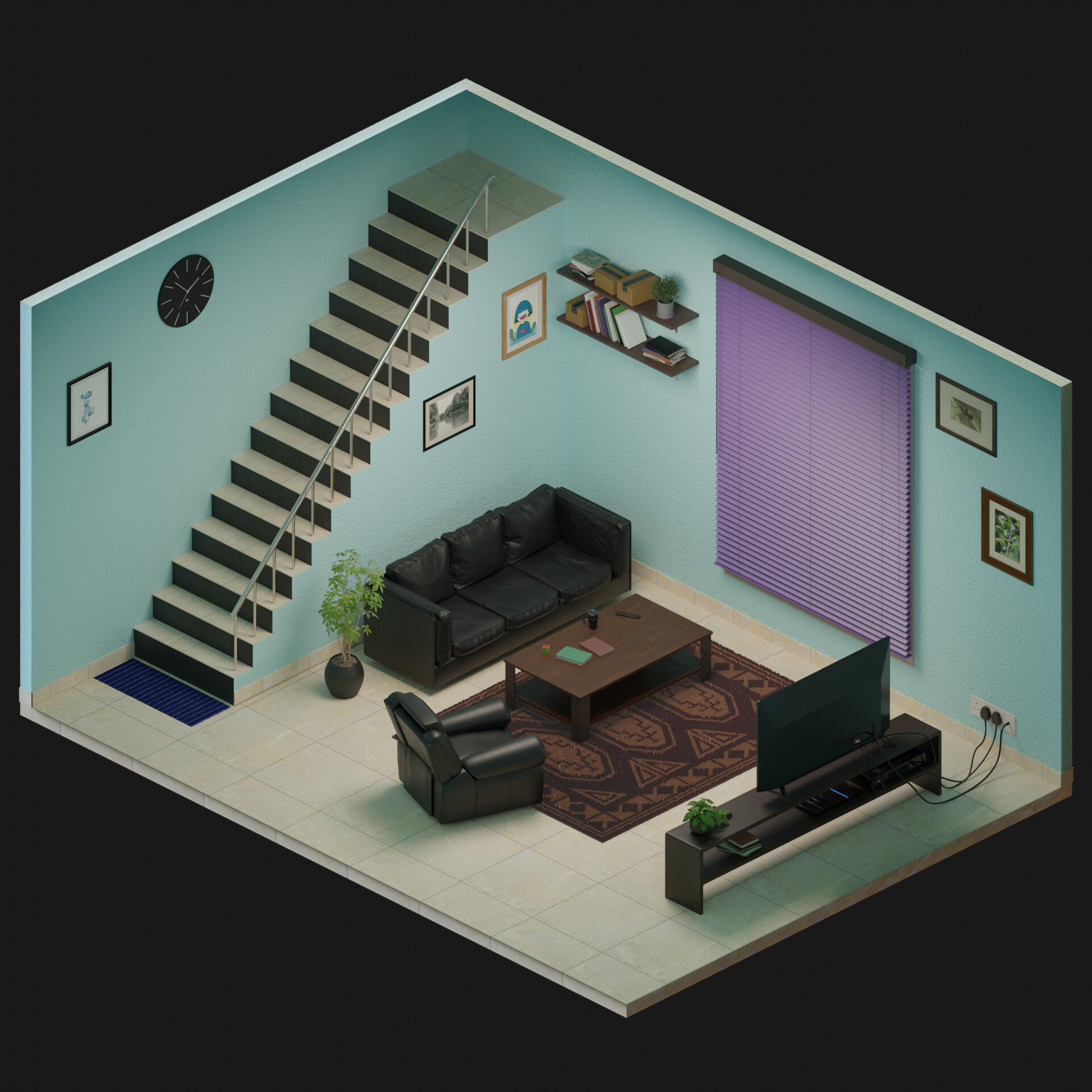 ArtStation - Isometric Room