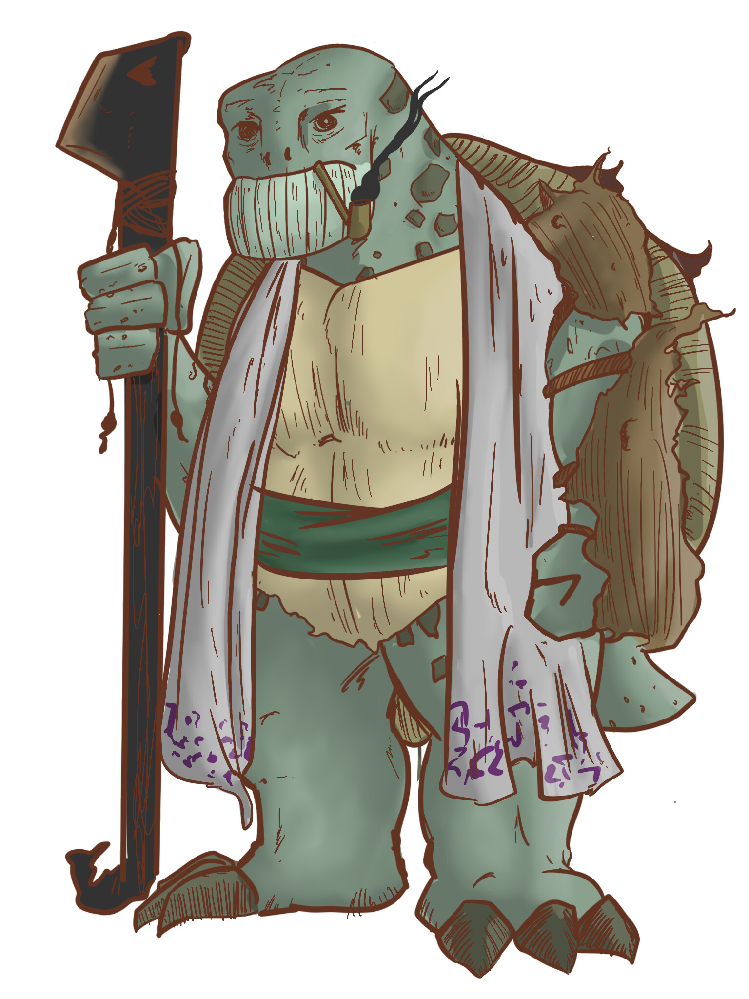 Sjors - Eld Urt - an old Tortle Druid for D&D