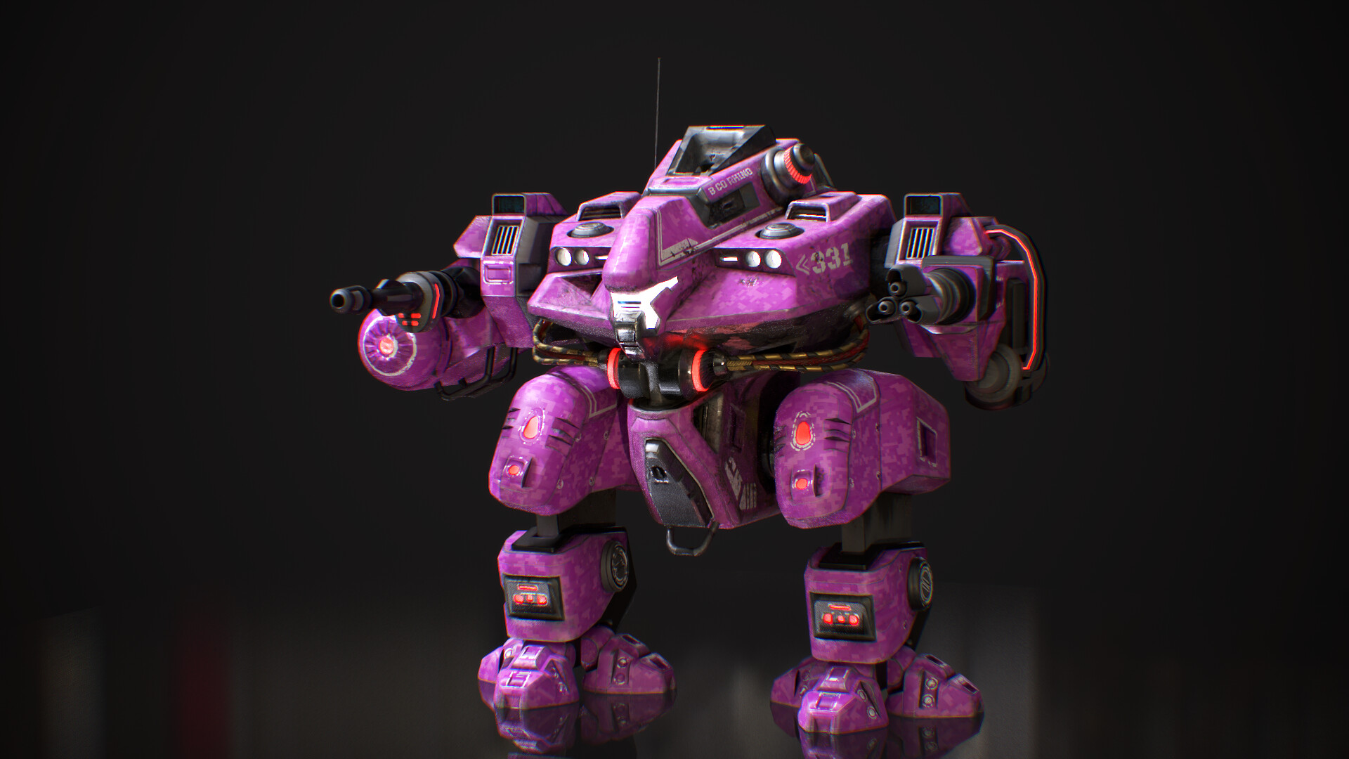 ArtStation - Pink Camo Rhino Mech