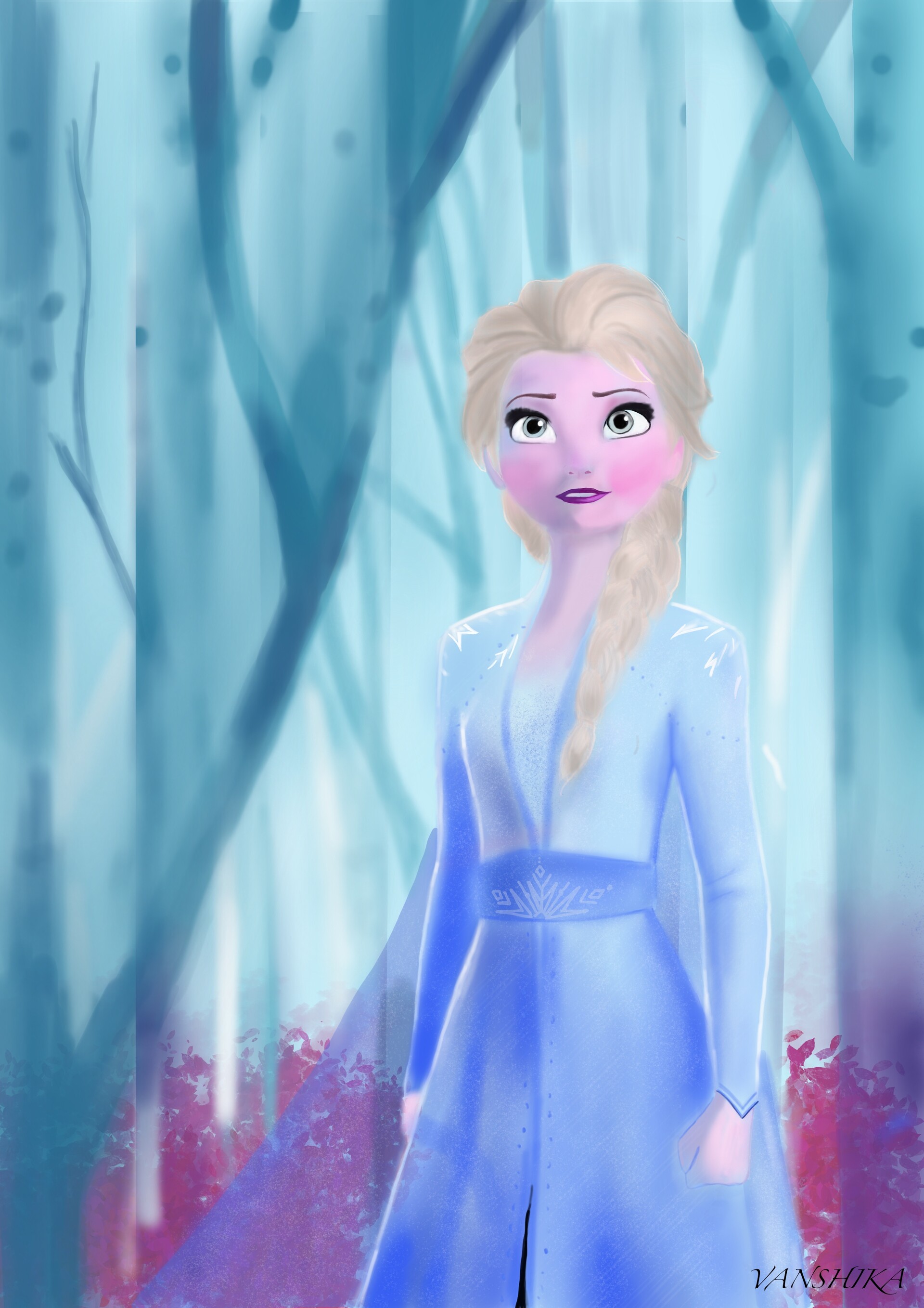 ArtStation - Illustration of Disney Princess Elsa
