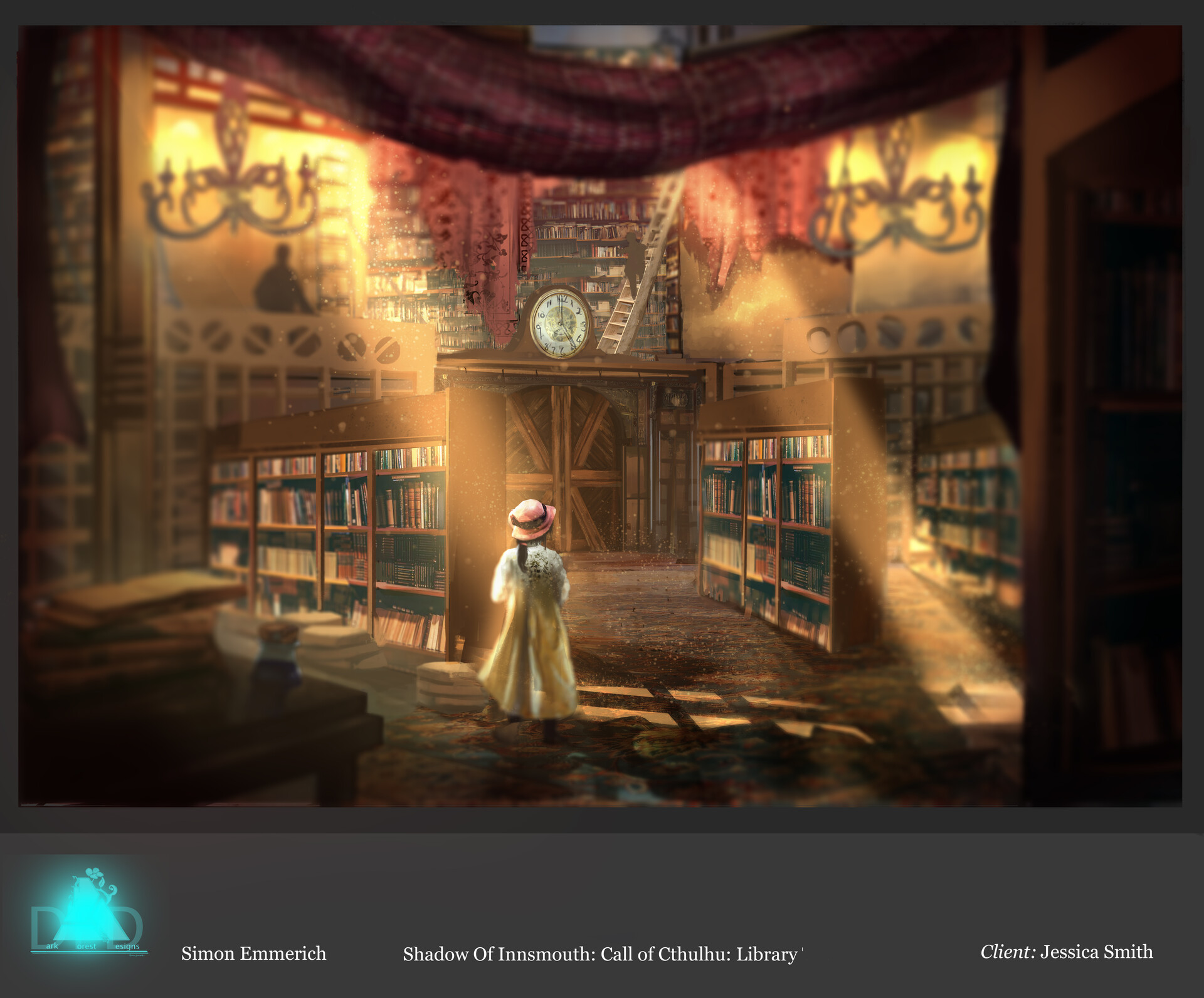 ArtStation - Call of Cthulhu Shadow of Inns mouth: Library Design