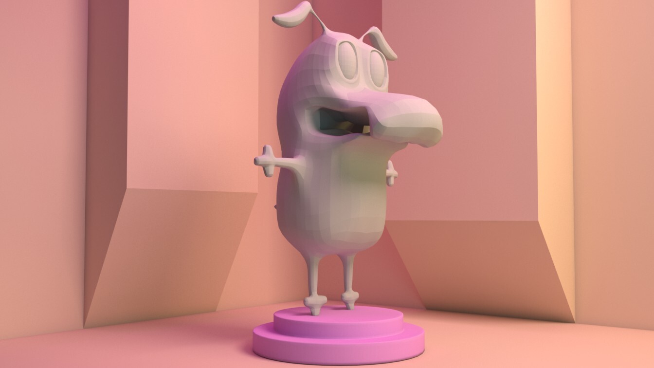 ArtStation - Courage the cowardly Dog (Sherdil)