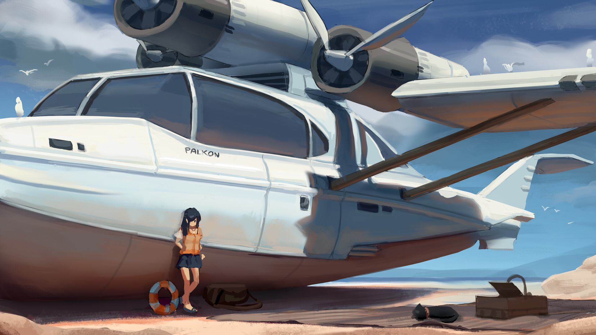 ArtStation - Plane (Color Study)