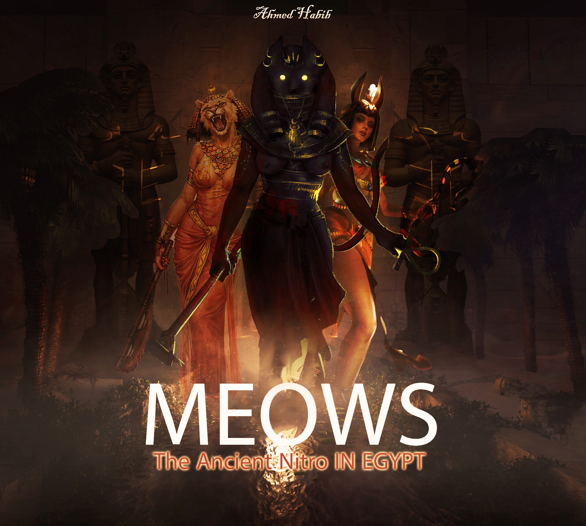 ArtStation - cat gods in anciant egypt