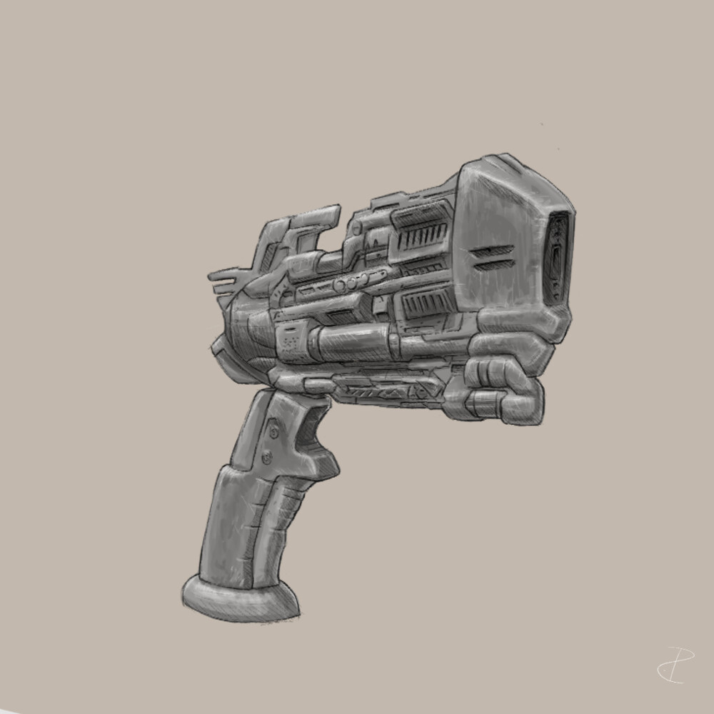 how to draw laser gun