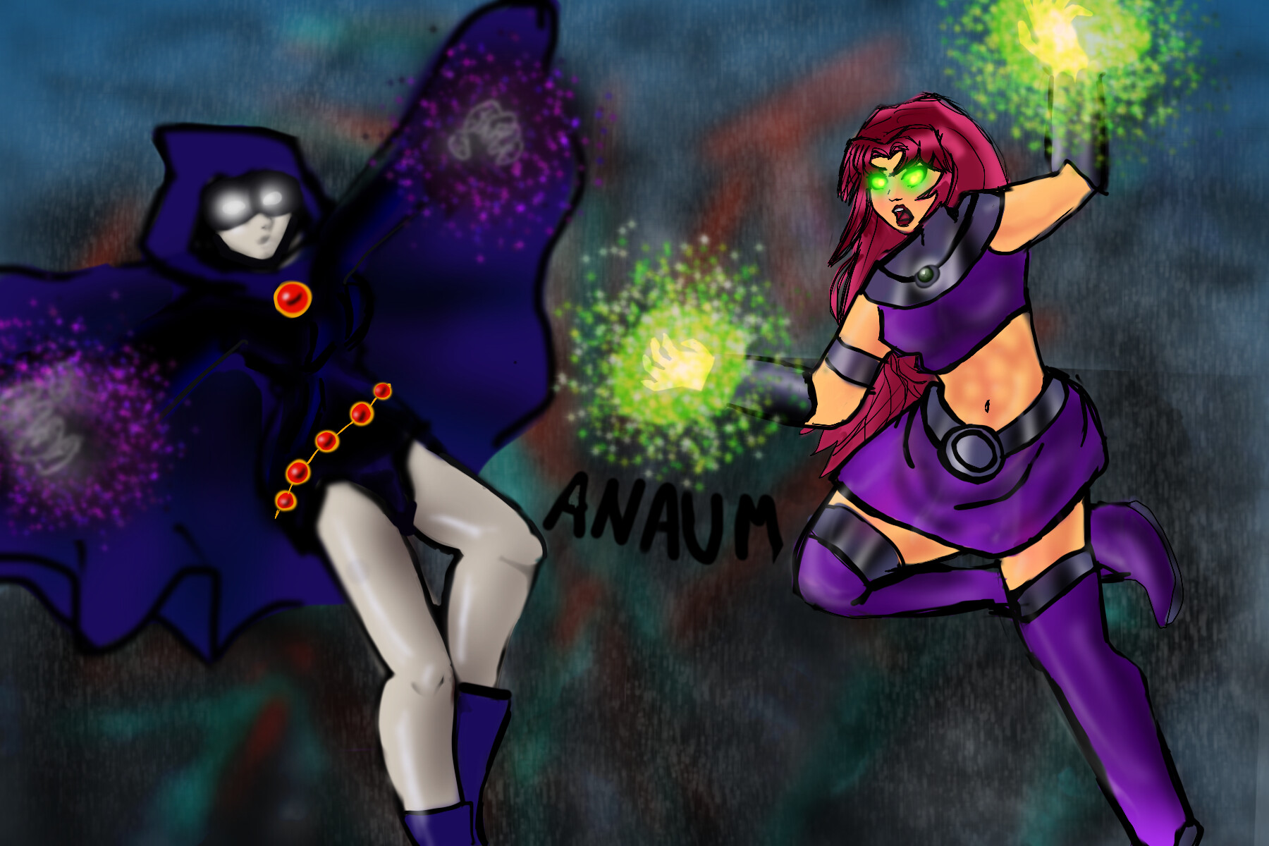 Artstation Raven And Starfire