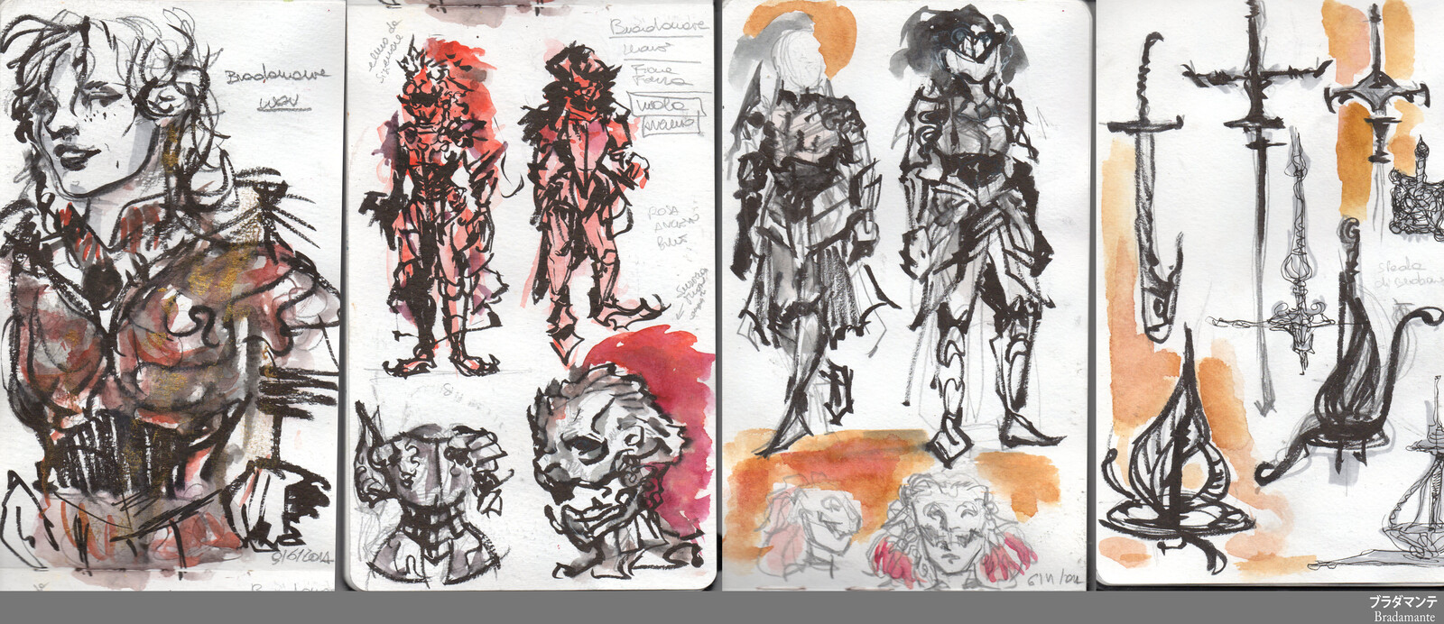 Giulia Colombo - Bradamante - Orlando's Furioso character design