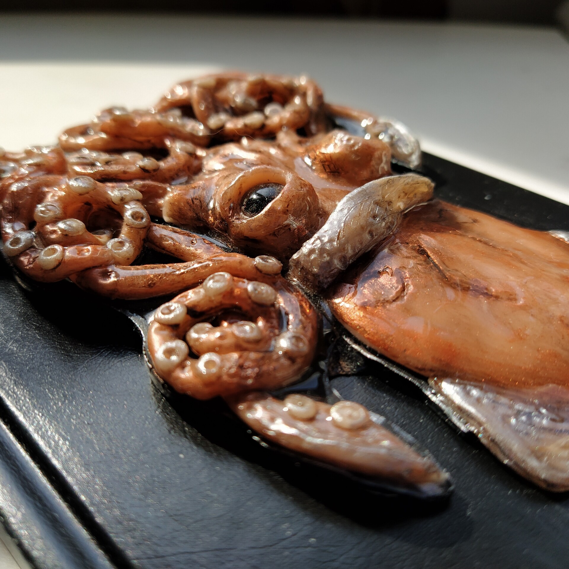 ArtStation - Pocket cute squid sculpture decorated notebook