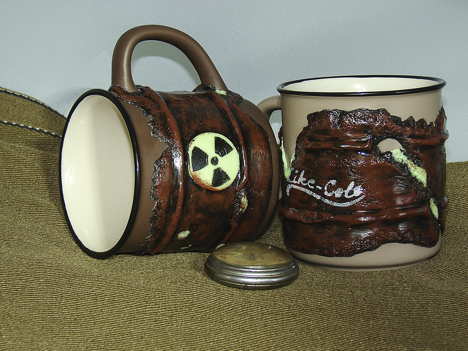 ArtStation - Fallout rusty barrel mug