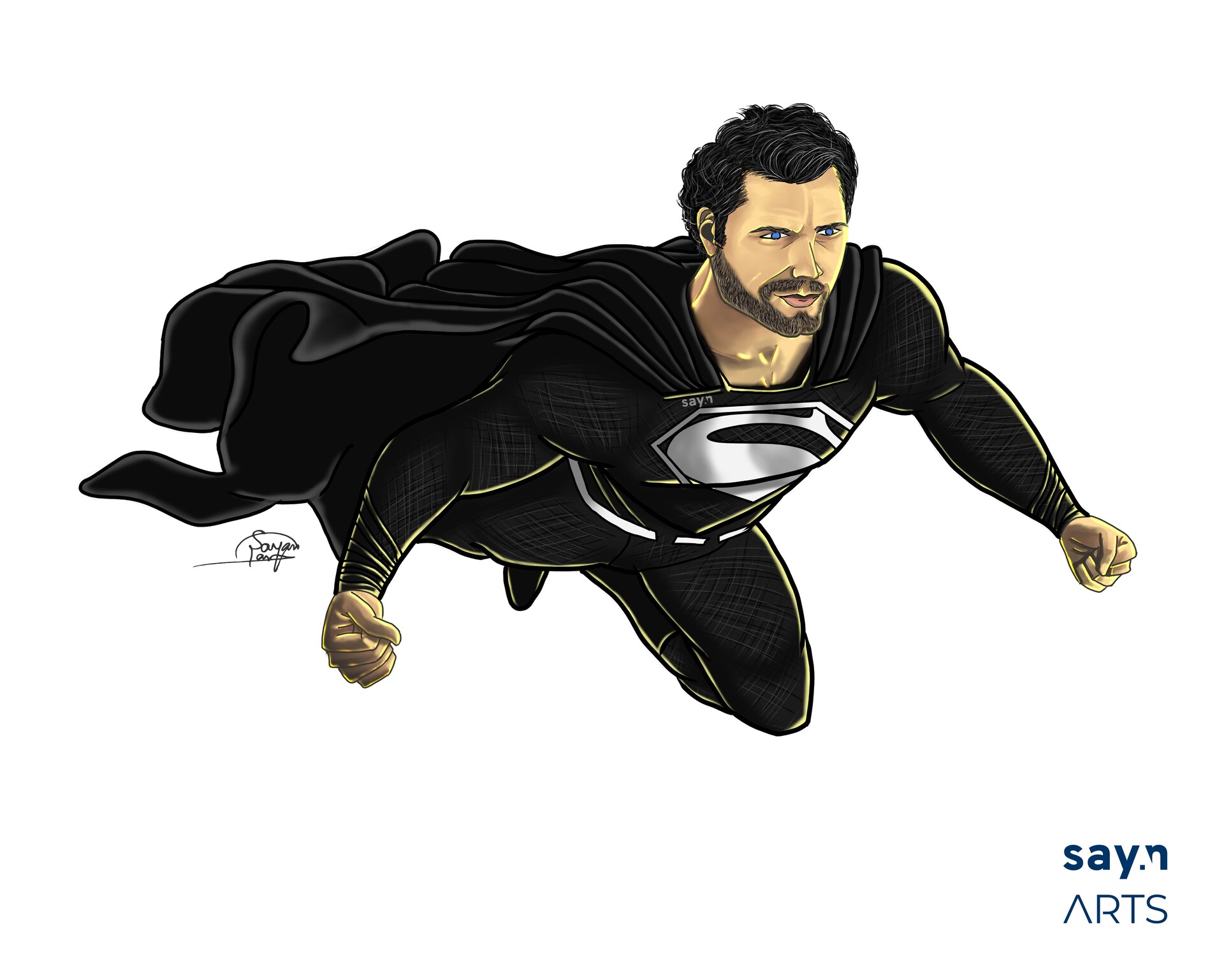 how to draw man of steel logo