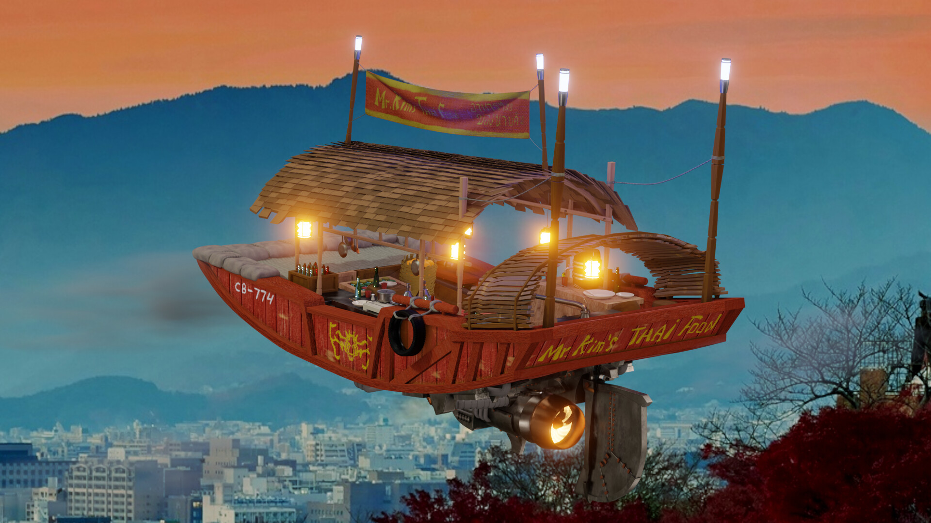 ArtStation - Mr. Kim Boat from the movie "5 element" made in Blender.