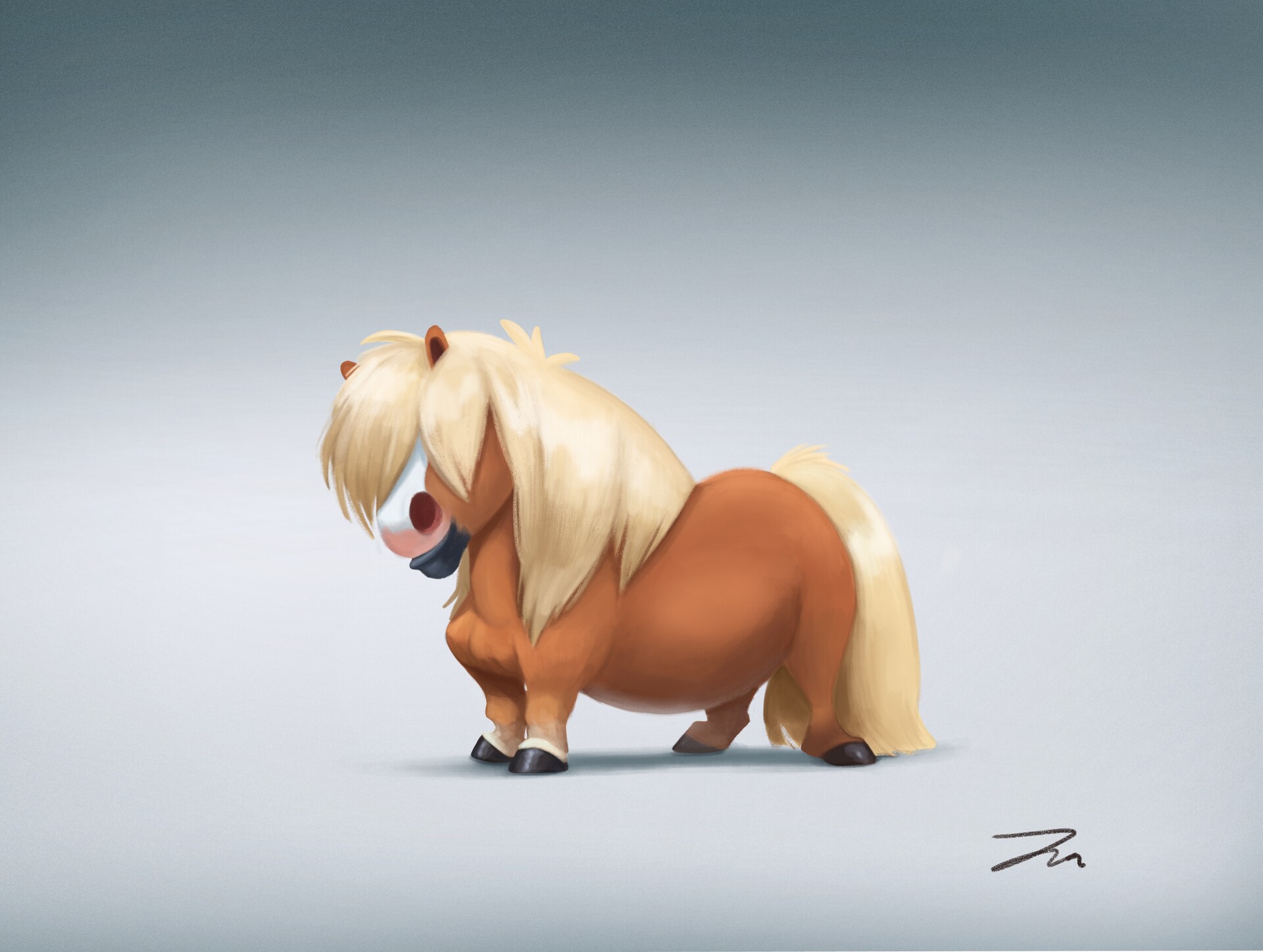 how to draw shetland pony