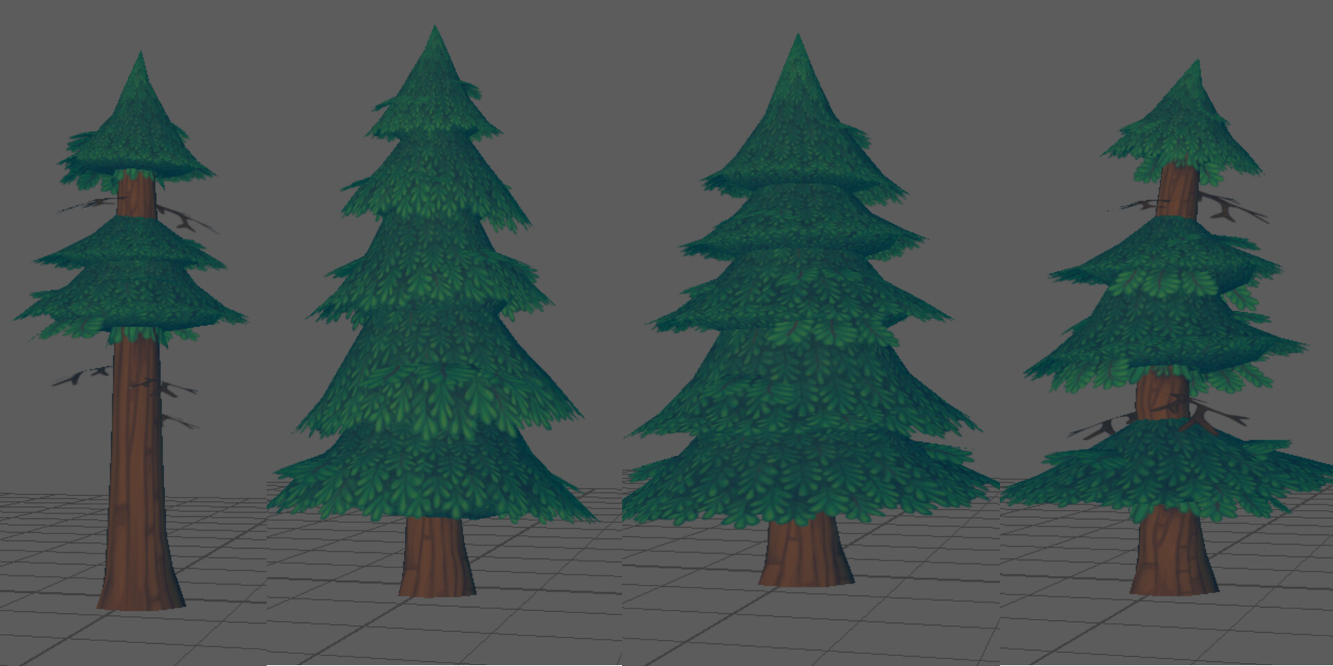 ArtStation - Handpainted Stylized Pine Trees [Feb 2021]