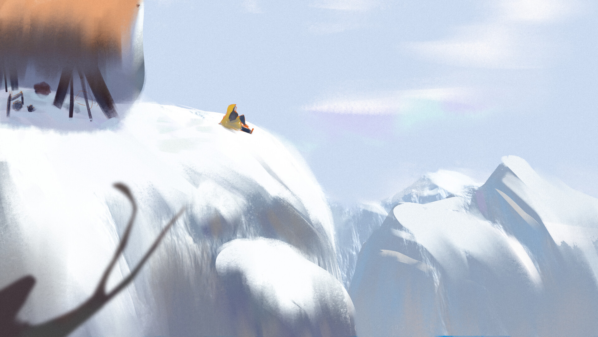 ArtStation - Sketch 15 - Snowy Peaks