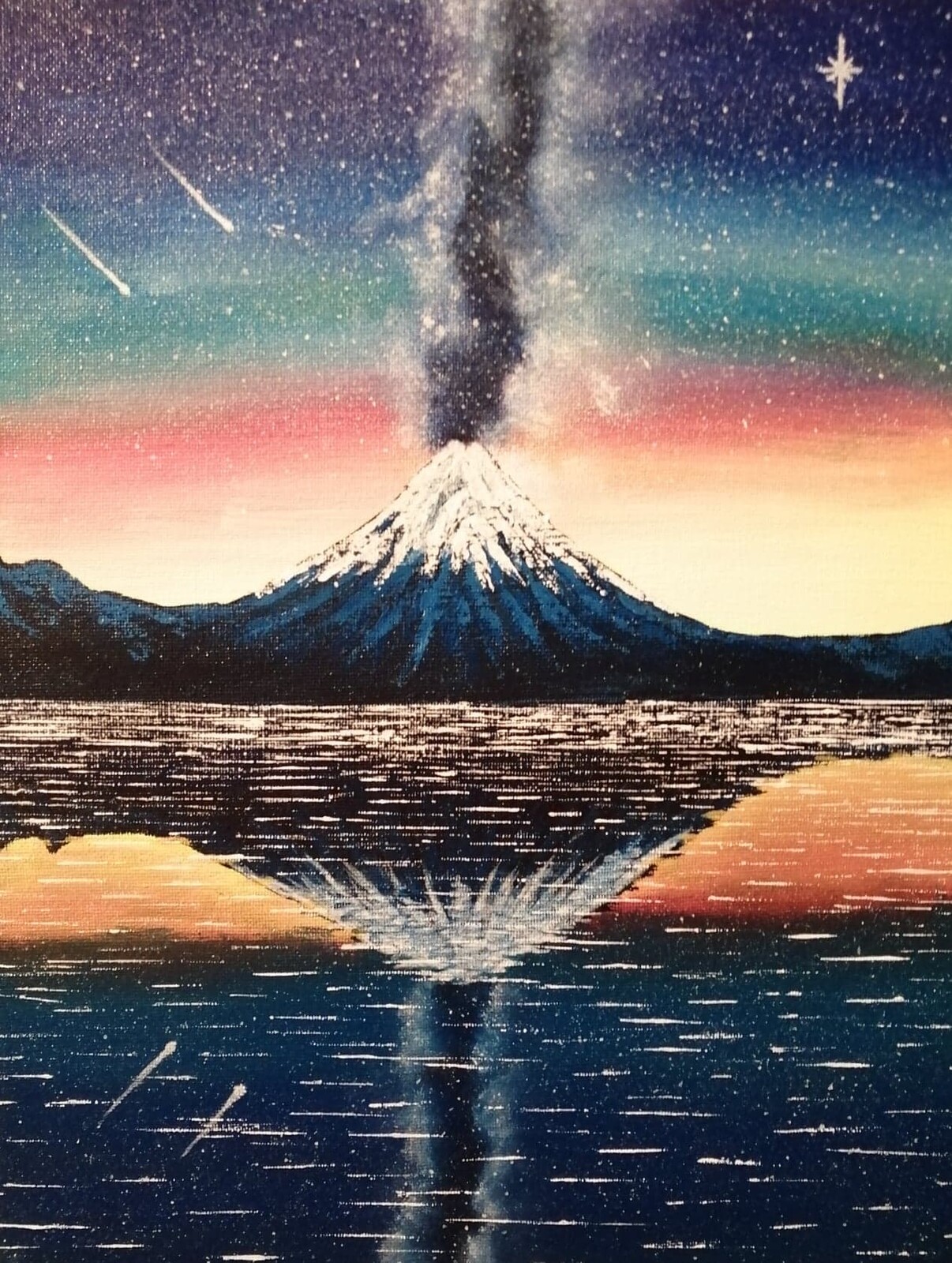 Liam Coote - Galaxy Mountain Volcano Reflection