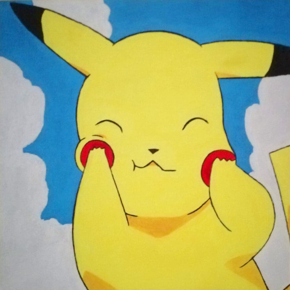 ArtStation - Cute Pikachu Painting
