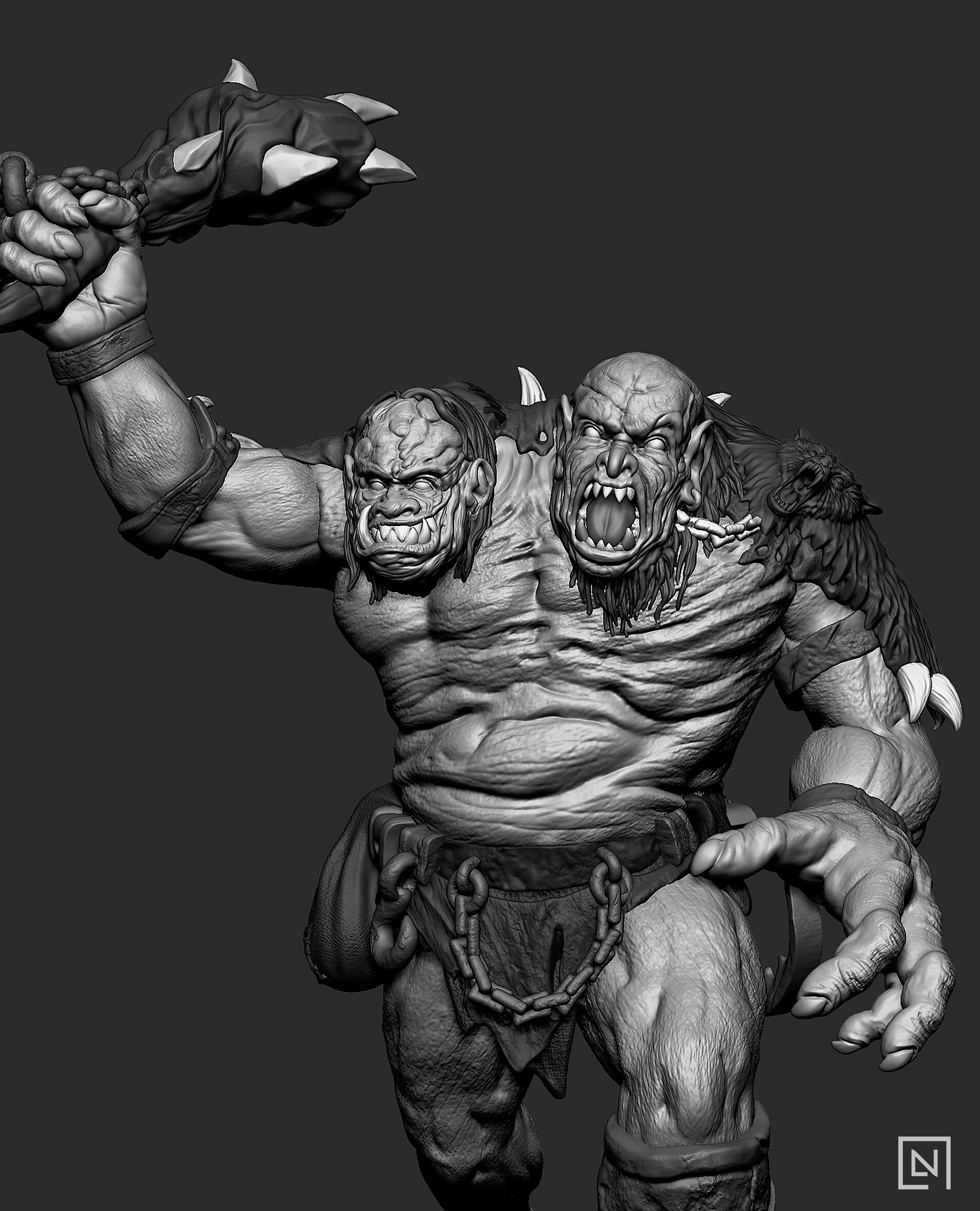 ArtStation - Two Headed giant monster