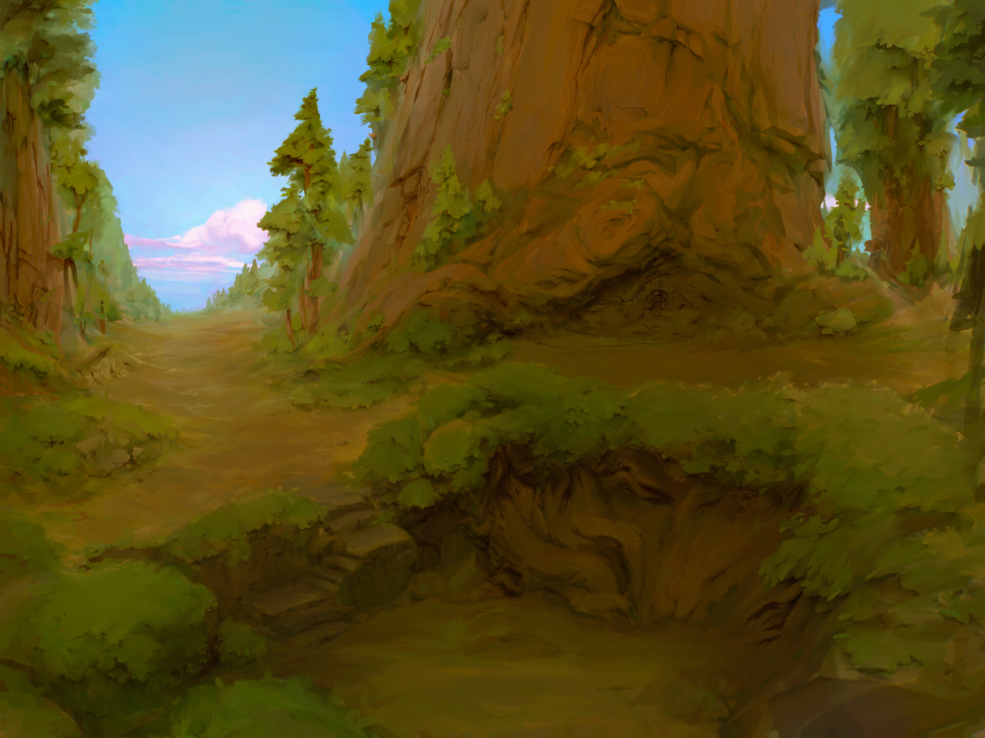 ArtStation - big tree - 2d