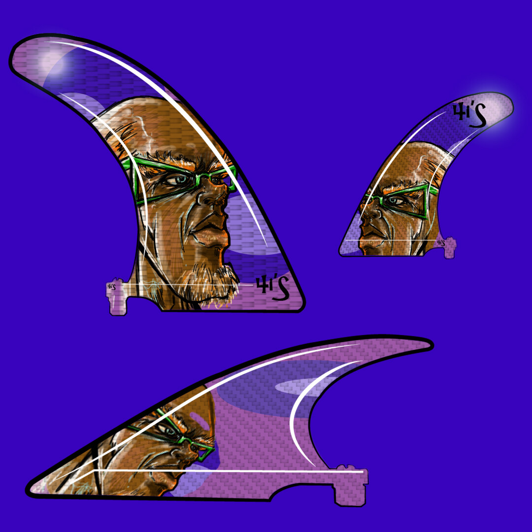 M. Scott Hull - Custom - Fins ("Rice paper designs for surfboard fin ...