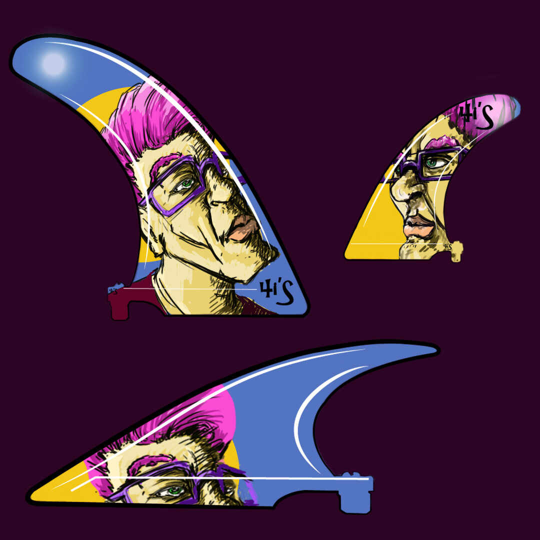 M. Scott Hull - Custom - Fins ("Rice paper designs for surfboard fin ...