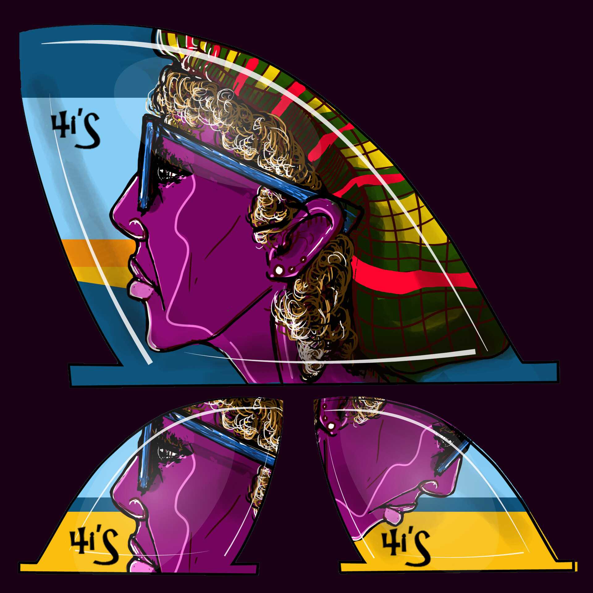 M. Scott Hull - Custom - Fins ("Rice paper designs for surfboard fin ...