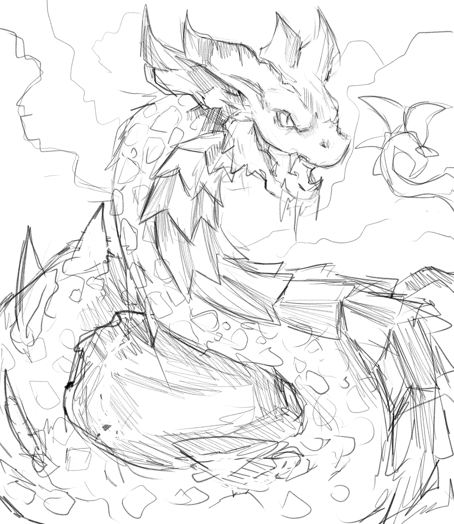 lava dragon coloring pages