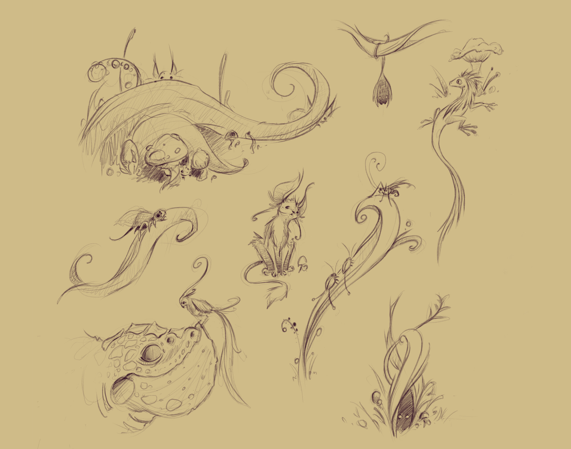 ArtStation - Quick creatures sketches