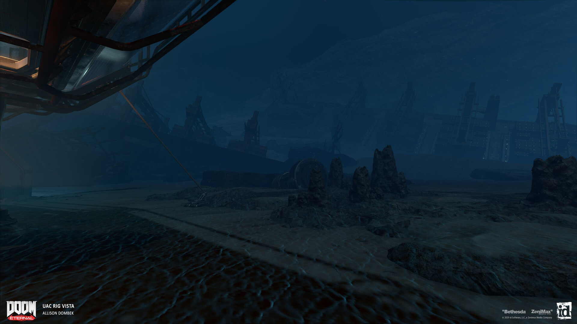 Allison Dombek - DOOM Eternal DLC - UAC Rig Underwater Vista