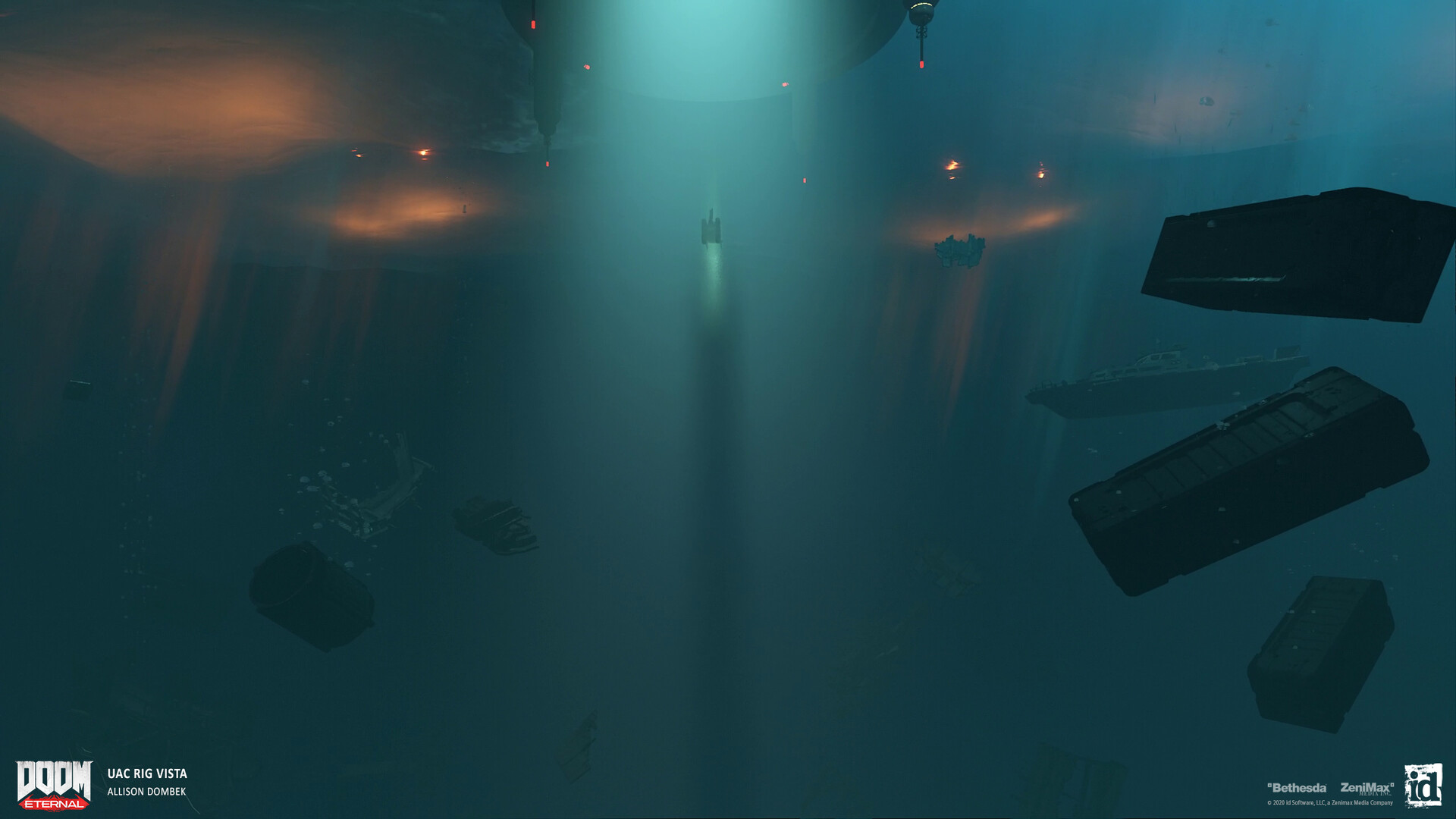 Allison Dombek - DOOM Eternal DLC - UAC Rig Underwater Vista