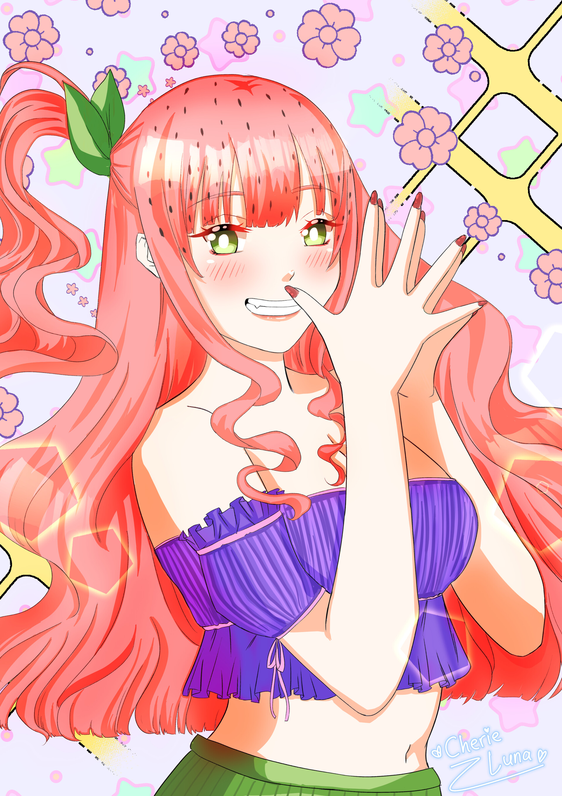 ArtStation - Original Character Strawberry Head - Fragaria