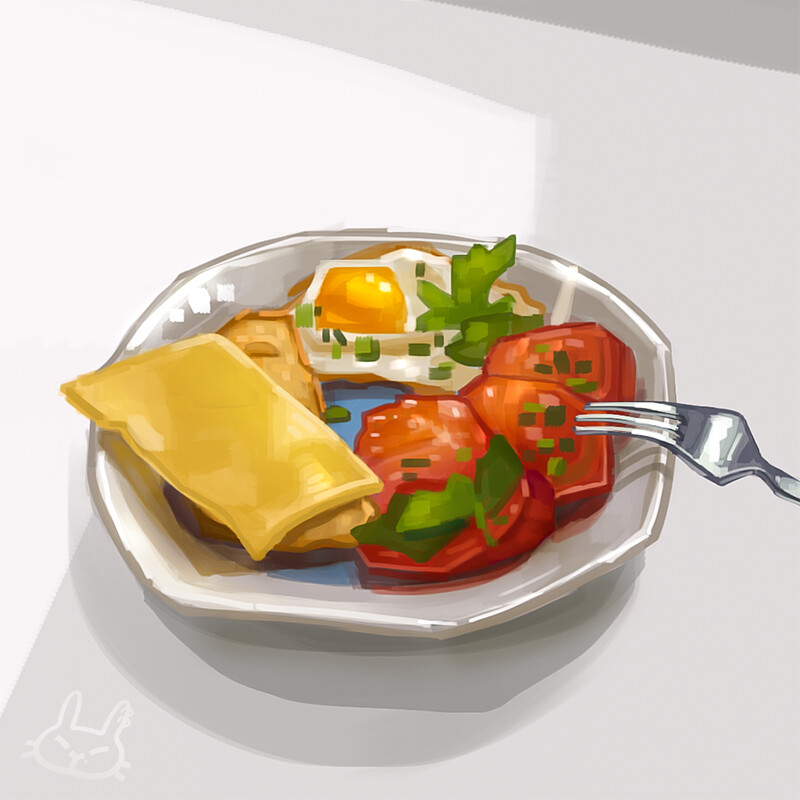 ArtStation - daily sketches — breakfast AND self portrait! wow who ...