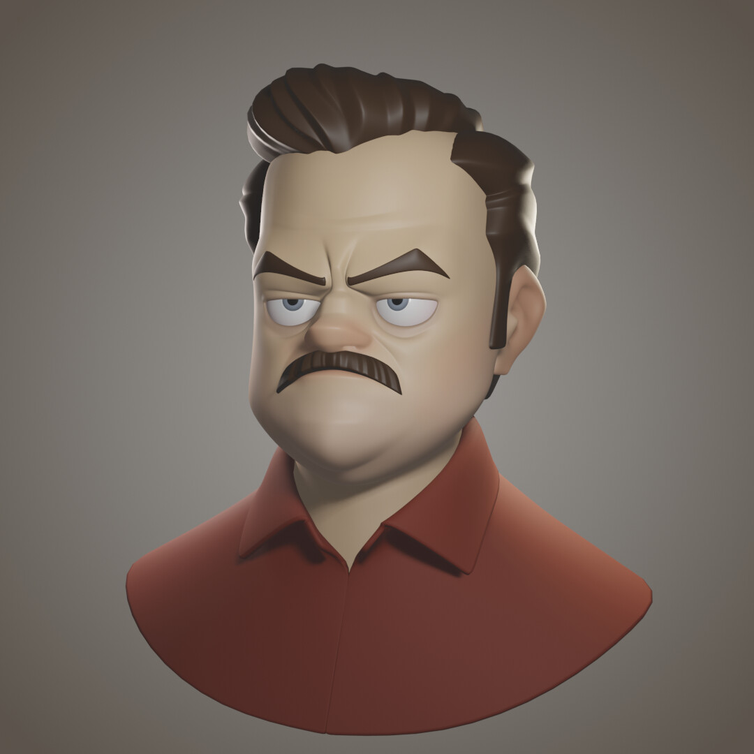 ArtStation - Ron Swanson