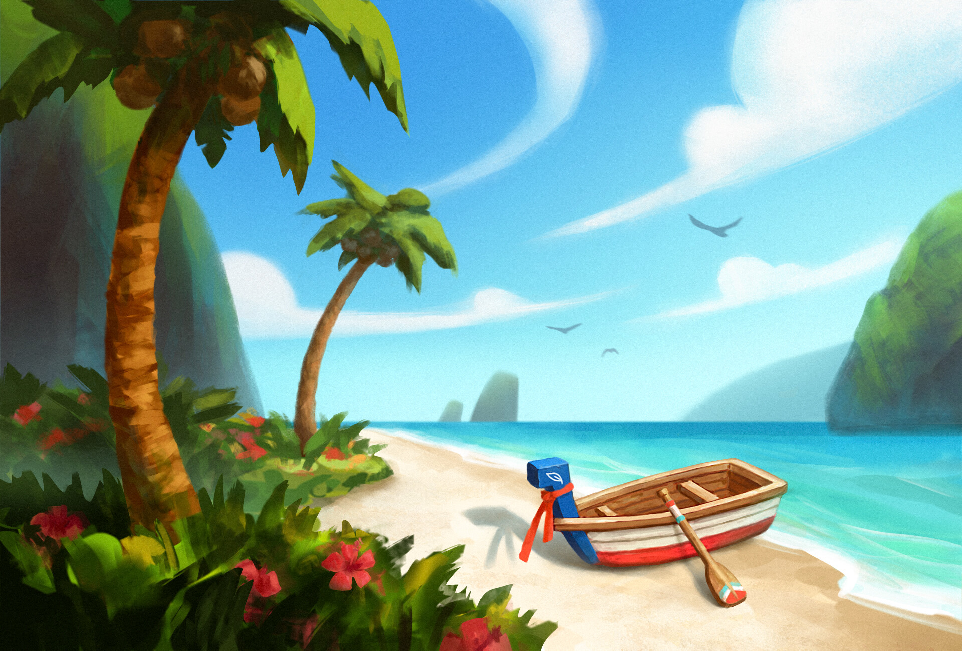 ArtStation - Tropical beach
