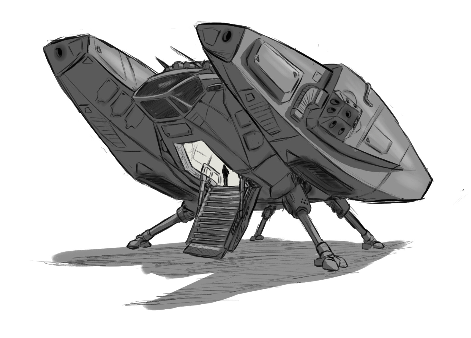 ArtStation - Spaceship sketch 1