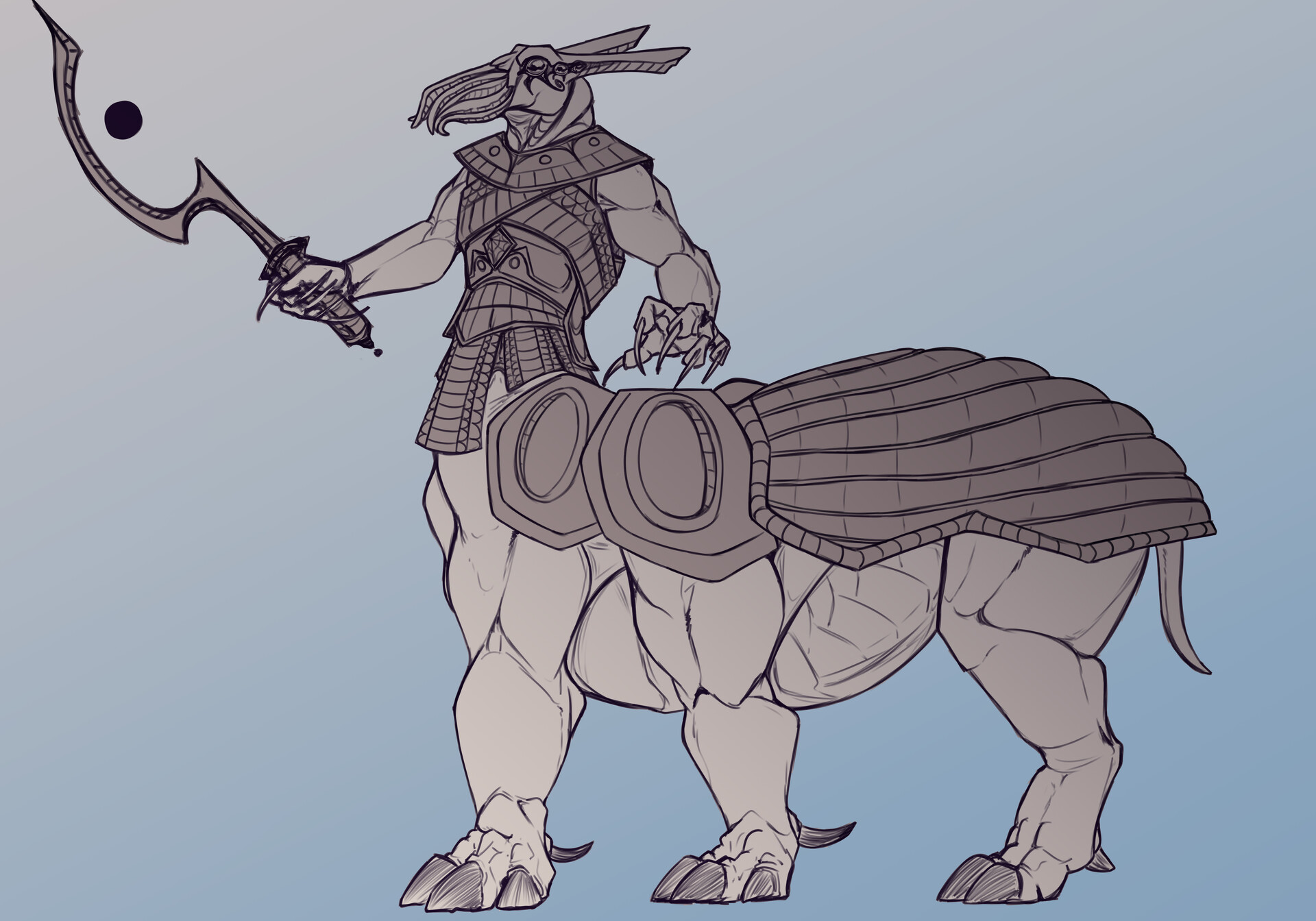 Molly "Mollish" Gilbert - Creature Design - Egyptian Space Centaur